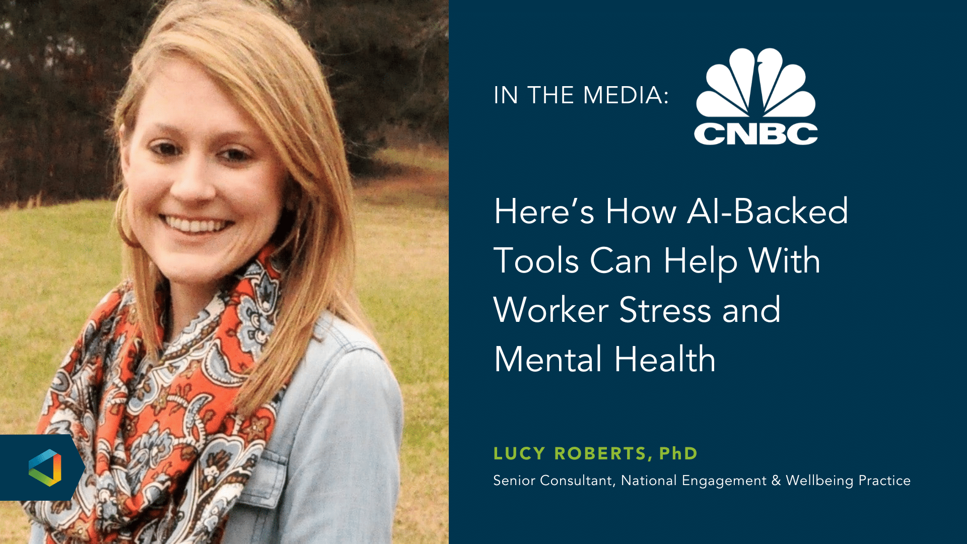 OneDigital's National Engagement & Wellbeing Practice Senior Consultant, Lucy Roberts, PhD ...